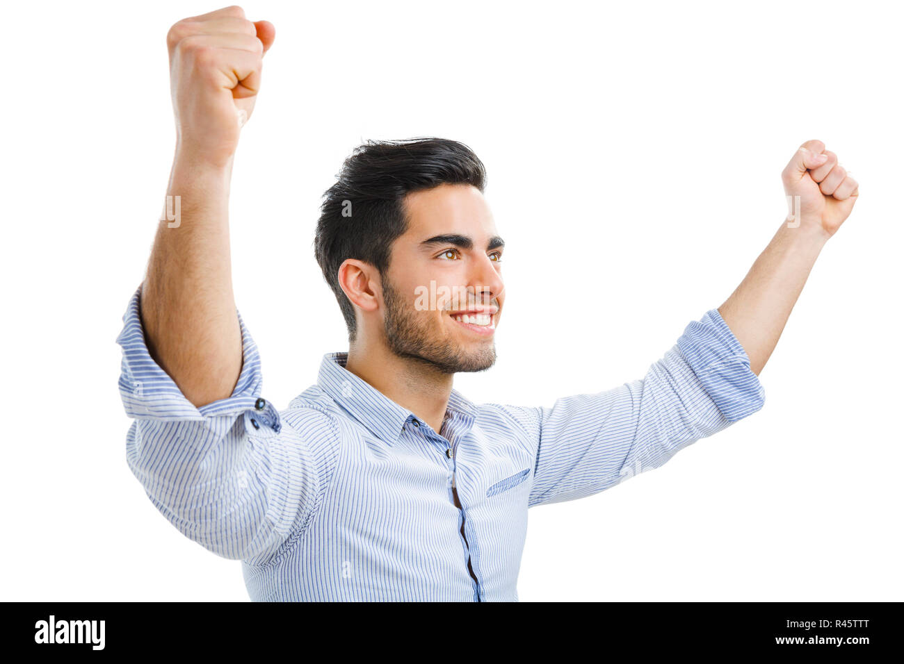 Handsome man with thumbs up Stock Photo - Alamy