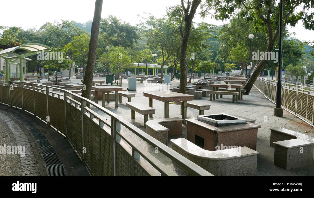 Outdoor barbeque place at daytime Stock Photo - Alamy
