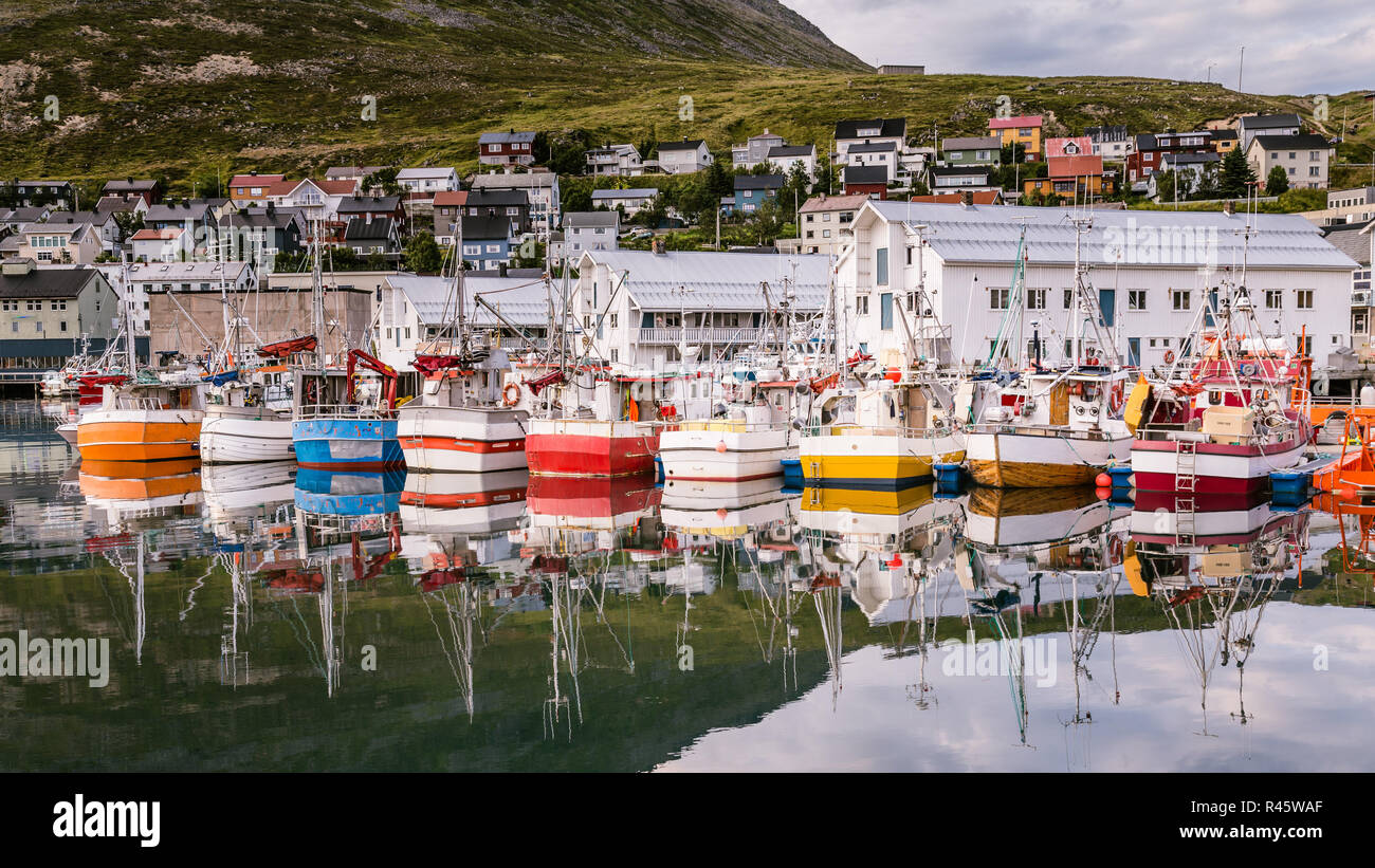 Honningsvåg, norway in summer hi-res stock photography and images - Alamy