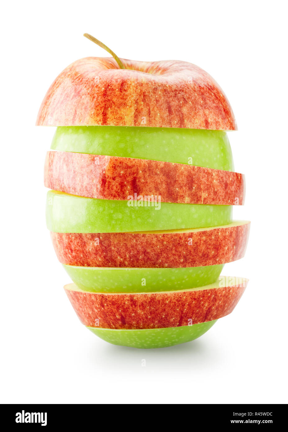 Apple mix isolated on white background Stock Photo - Alamy