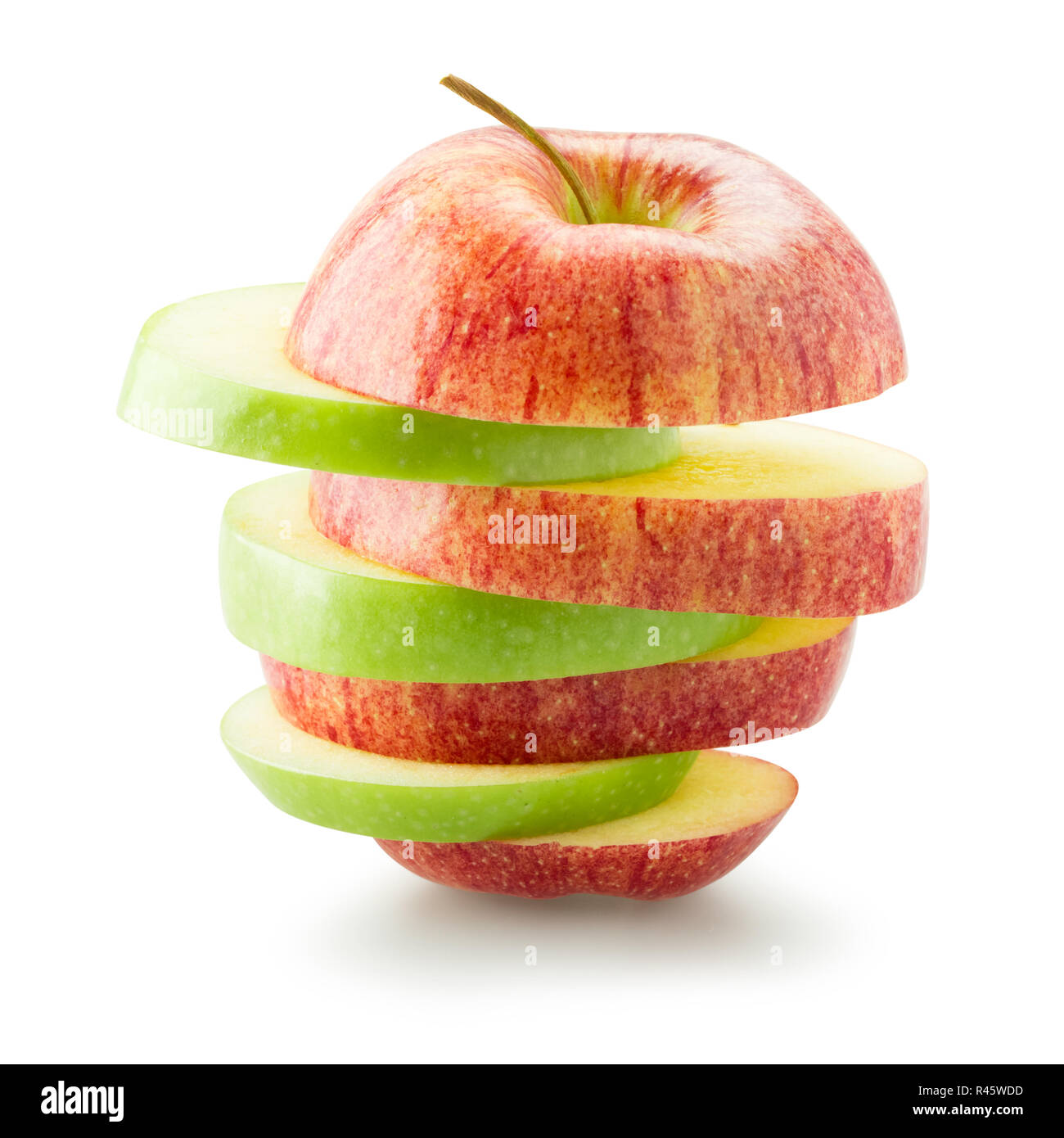 Apple mix isolated on white background Stock Photo - Alamy