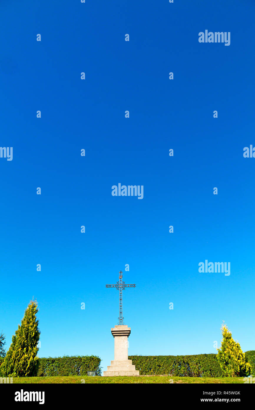 grass abstract sacred cross tree background Stock Photo - Alamy