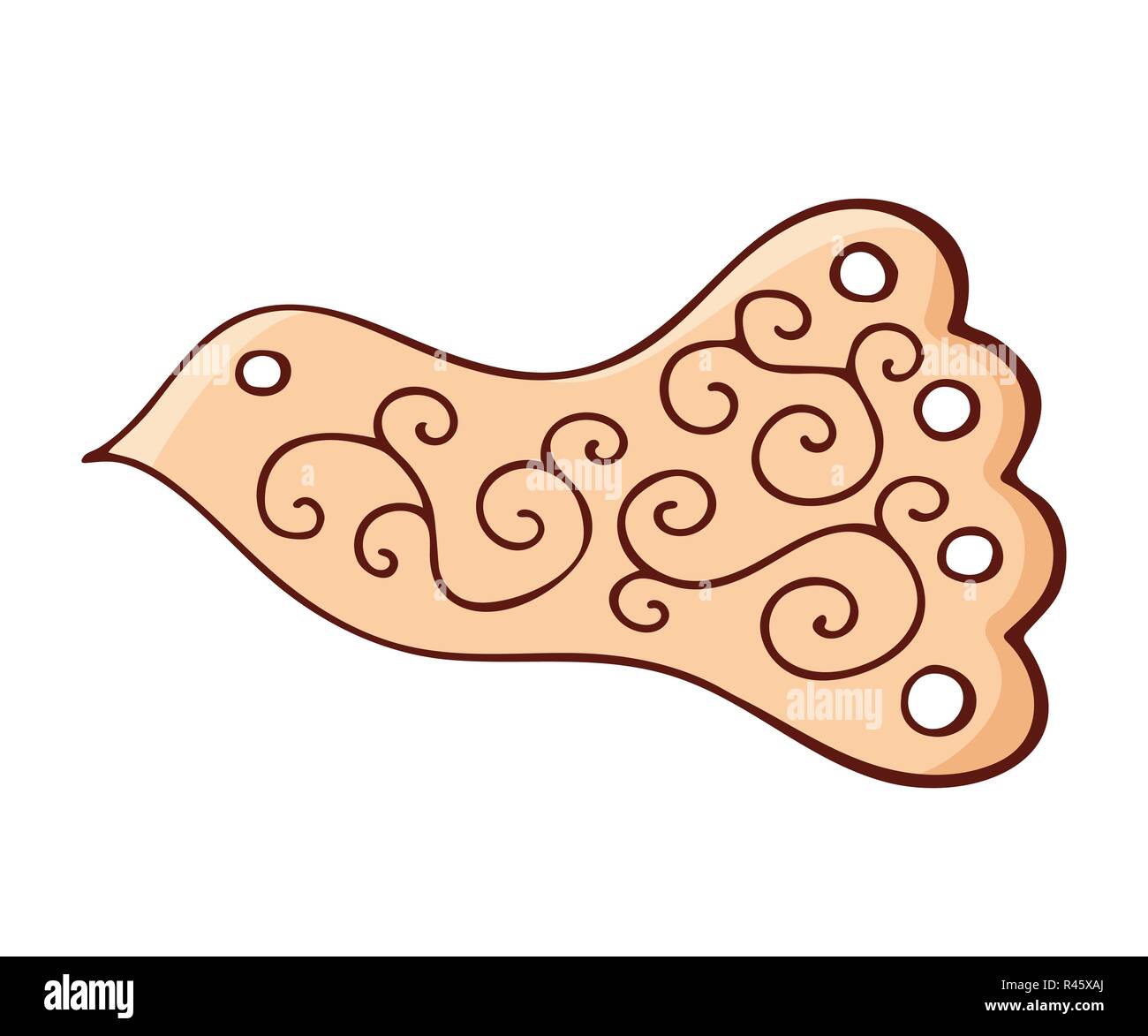 Gingerbread Christmas cookie. Bird. Design element for christmas ...