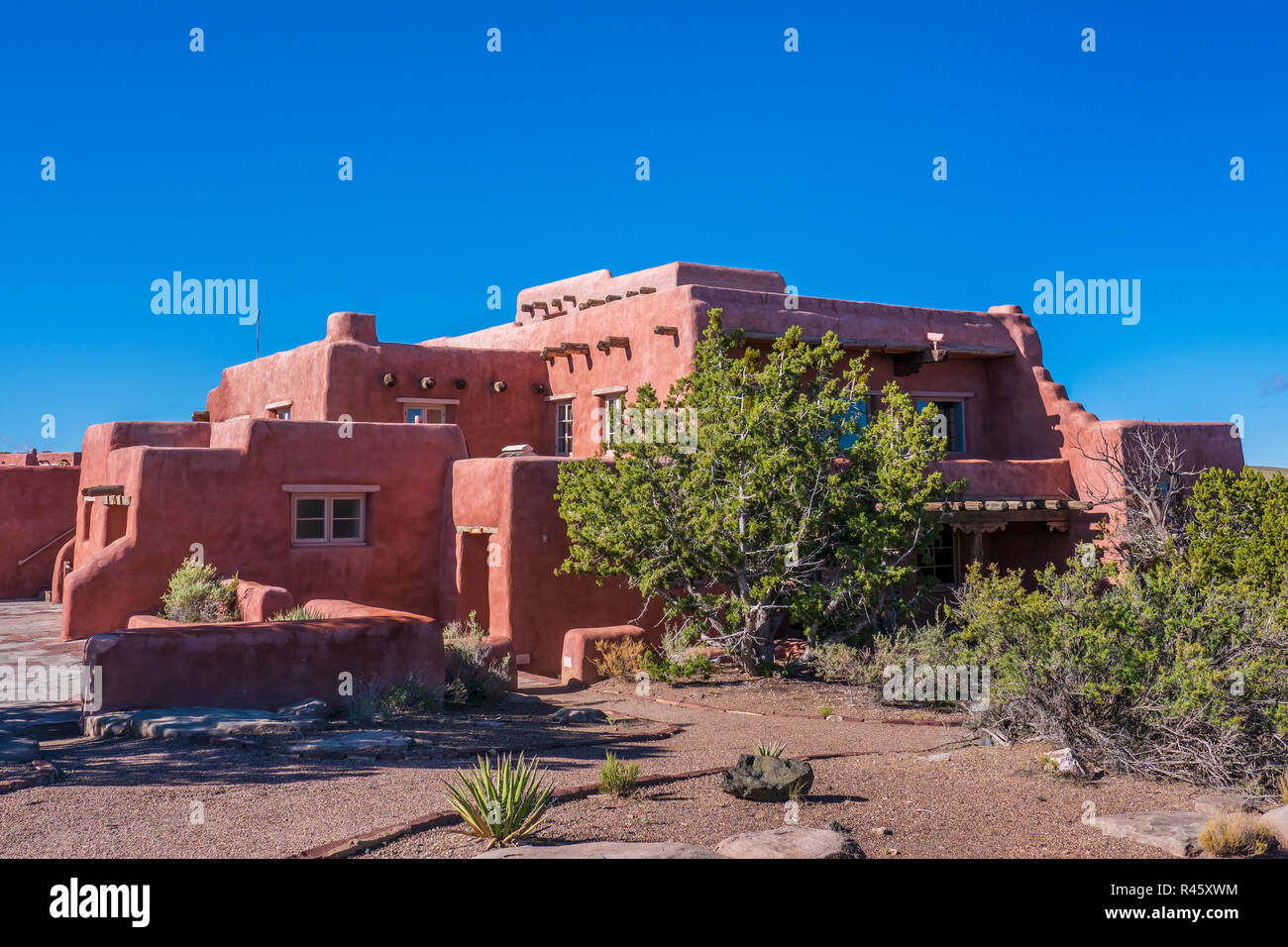 Painted Desert Inn, Petrified Forest National Park, Arizona Stock Photo ...