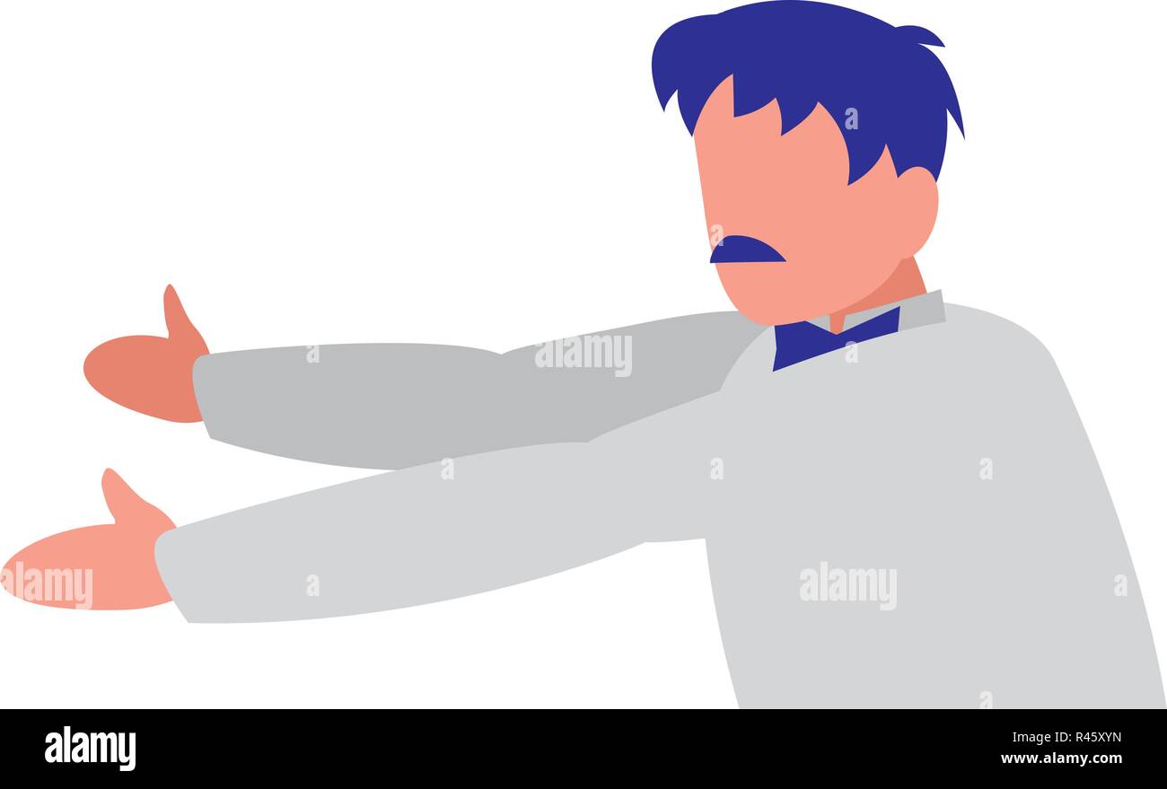 avatar boxing referee icon over white background, colorful design ...