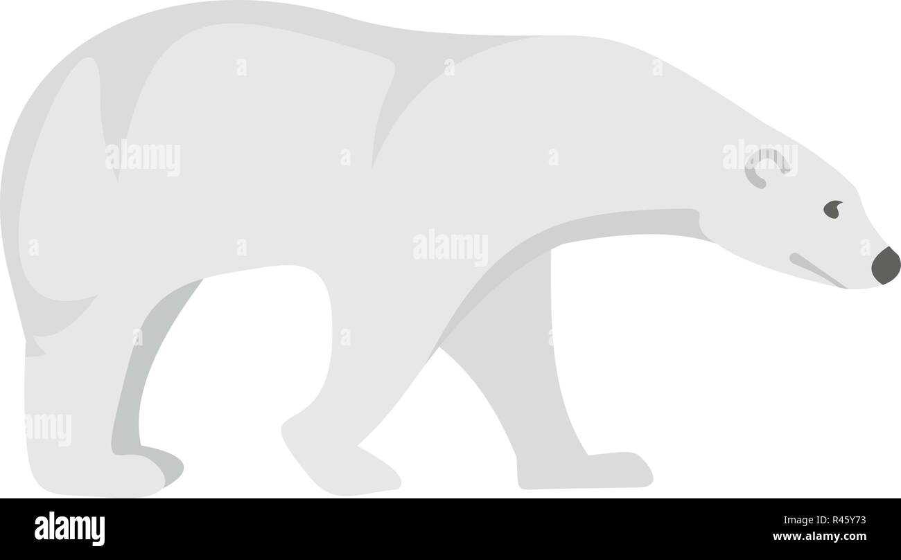 Polar bear icon. Flat illustration of polar bear vector icon for web ...
