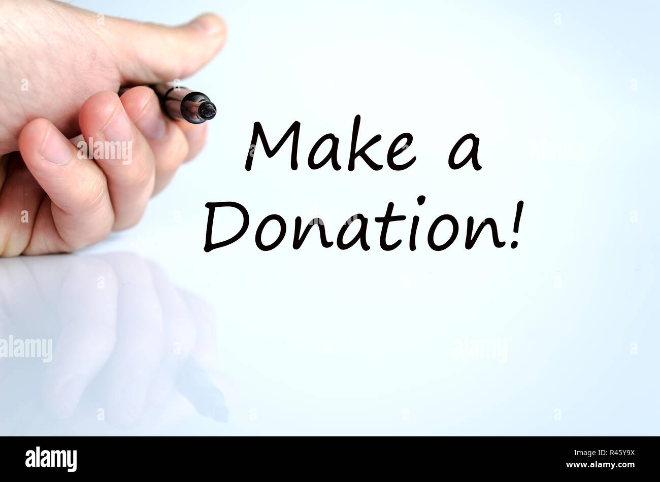 Make a donation text concept Stock Photo - Alamy