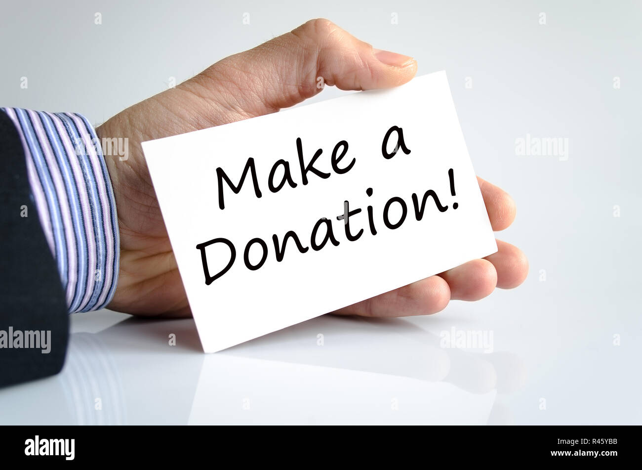 Make a donation text concept Stock Photo - Alamy