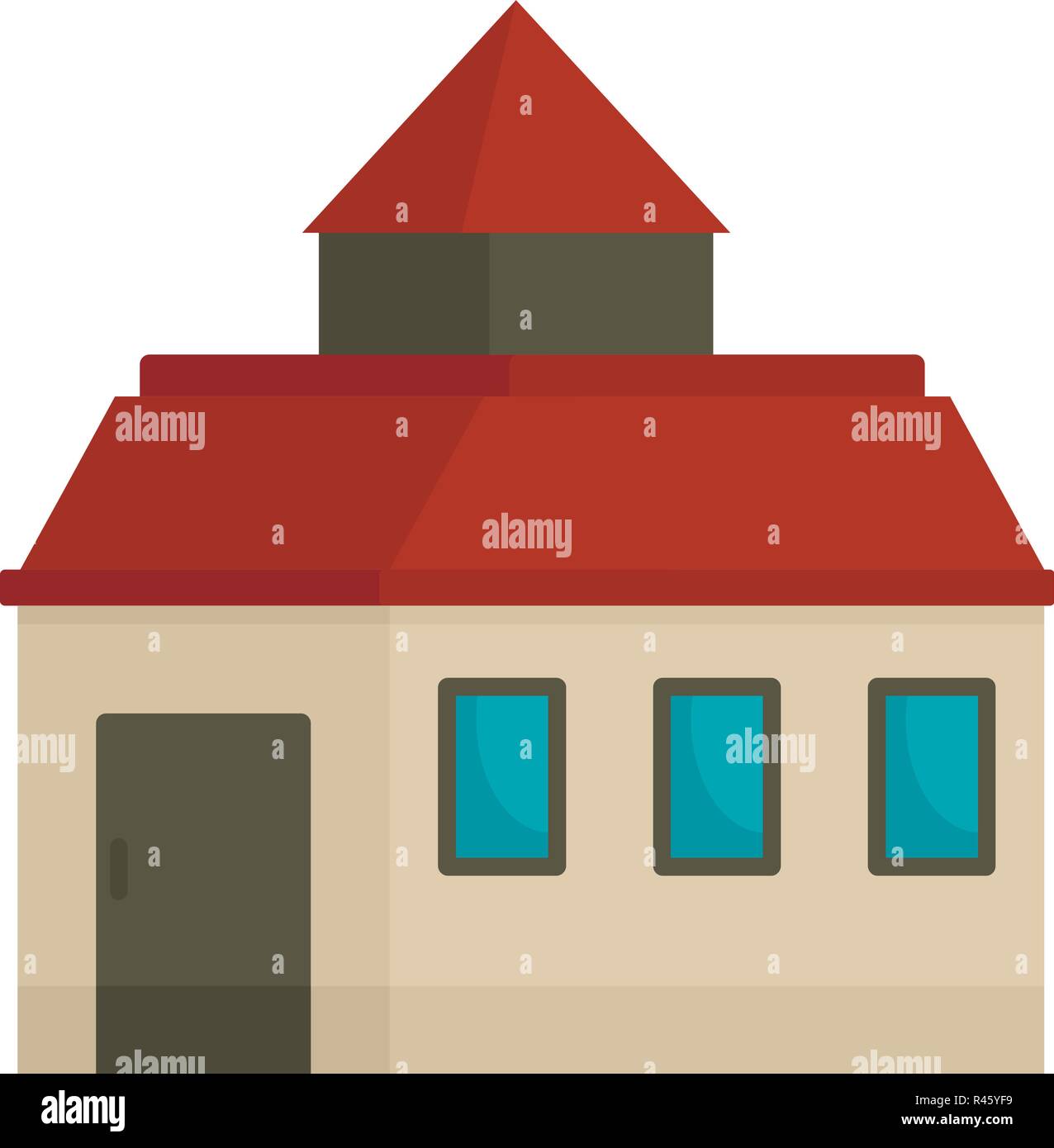 Farm house icon. Flat illustration of farm house vector icon for web ...