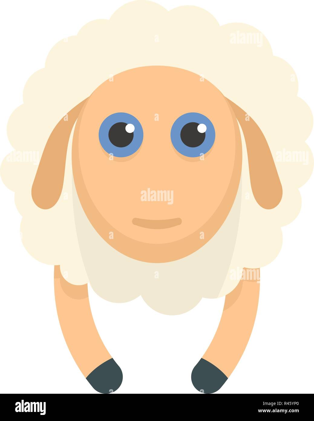Sheep smile icon. Flat illustration of sheep smile vector icon for web ...
