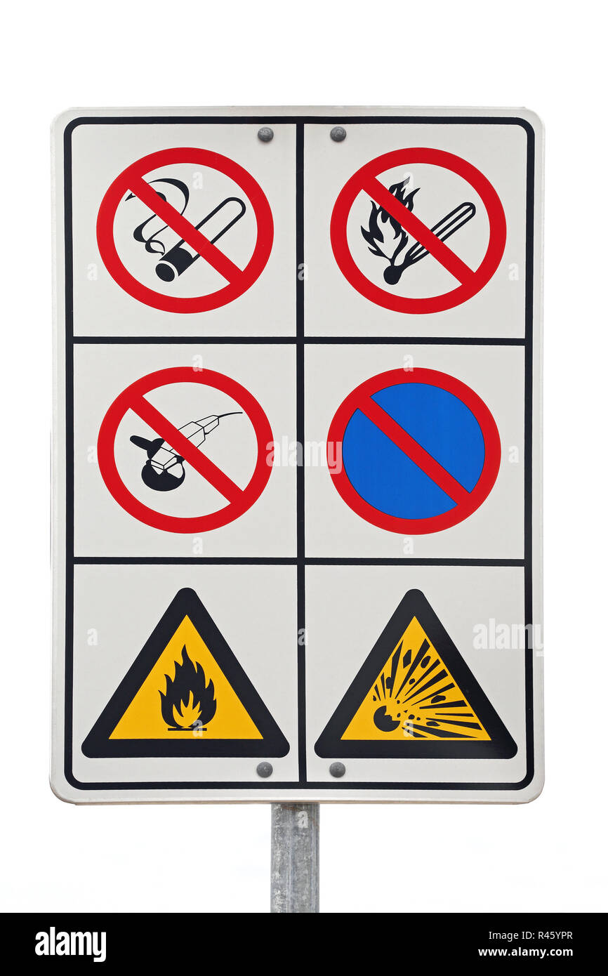 Flammable Warning Sign Stock Photo - Alamy