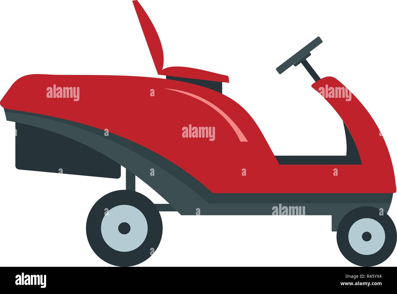 Grass cutter machine icon. Flat illustration of grass cutter machine ...