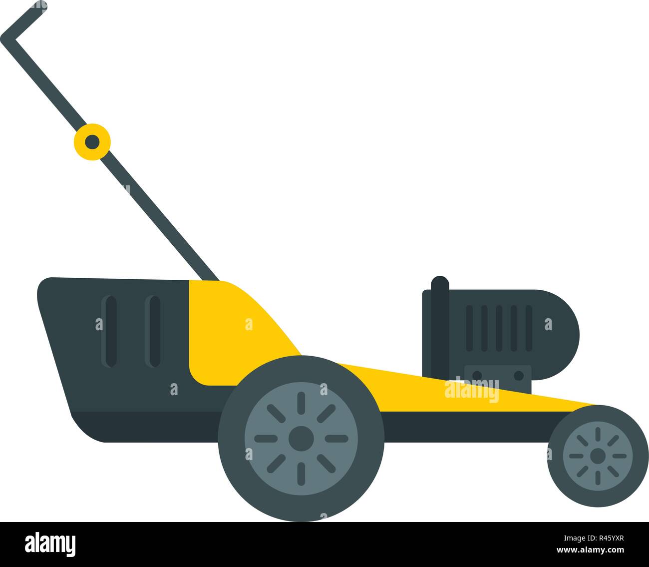 Motor grass cutter icon. Flat illustration of motor grass cutter vector ...