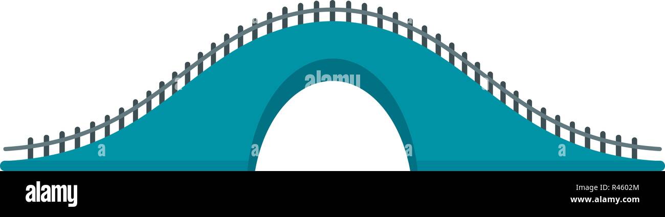 Blue bridge icon. Flat illustration of blue bridge vector icon for web ...