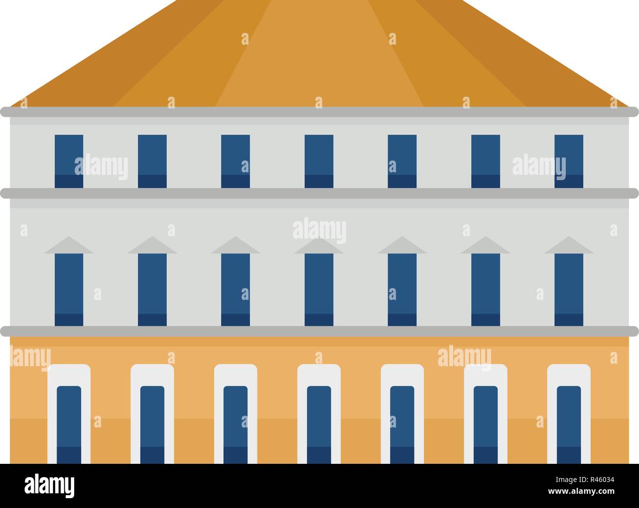 Milan building icon. Flat illustration of milan building vector icon ...