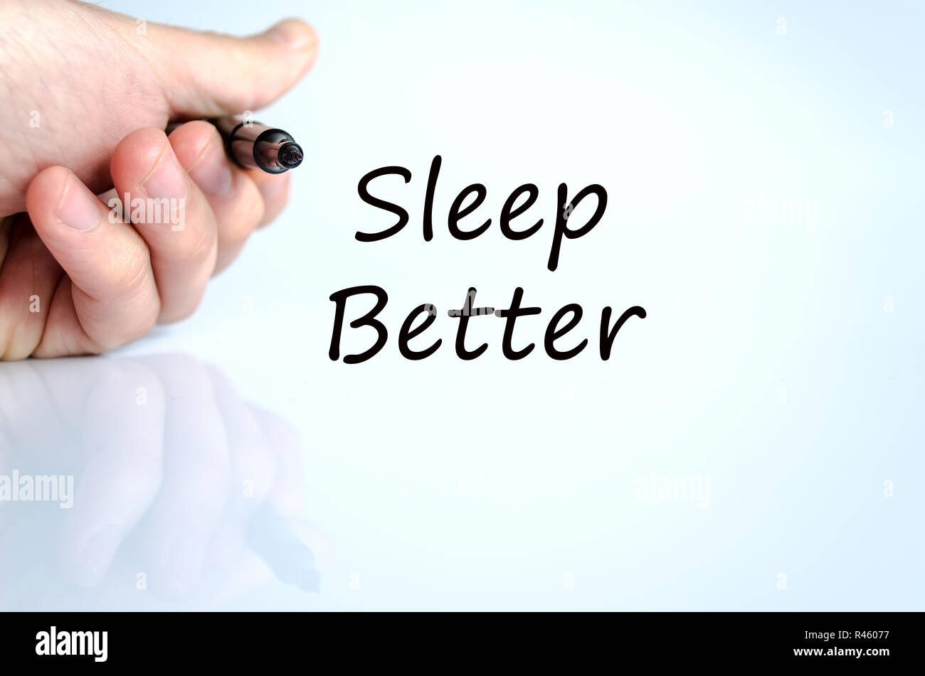 Sleep better text concept Stock Photo - Alamy