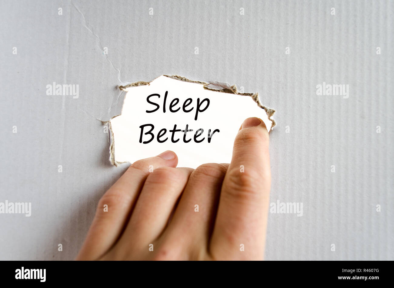 Sleep better text concept Stock Photo - Alamy