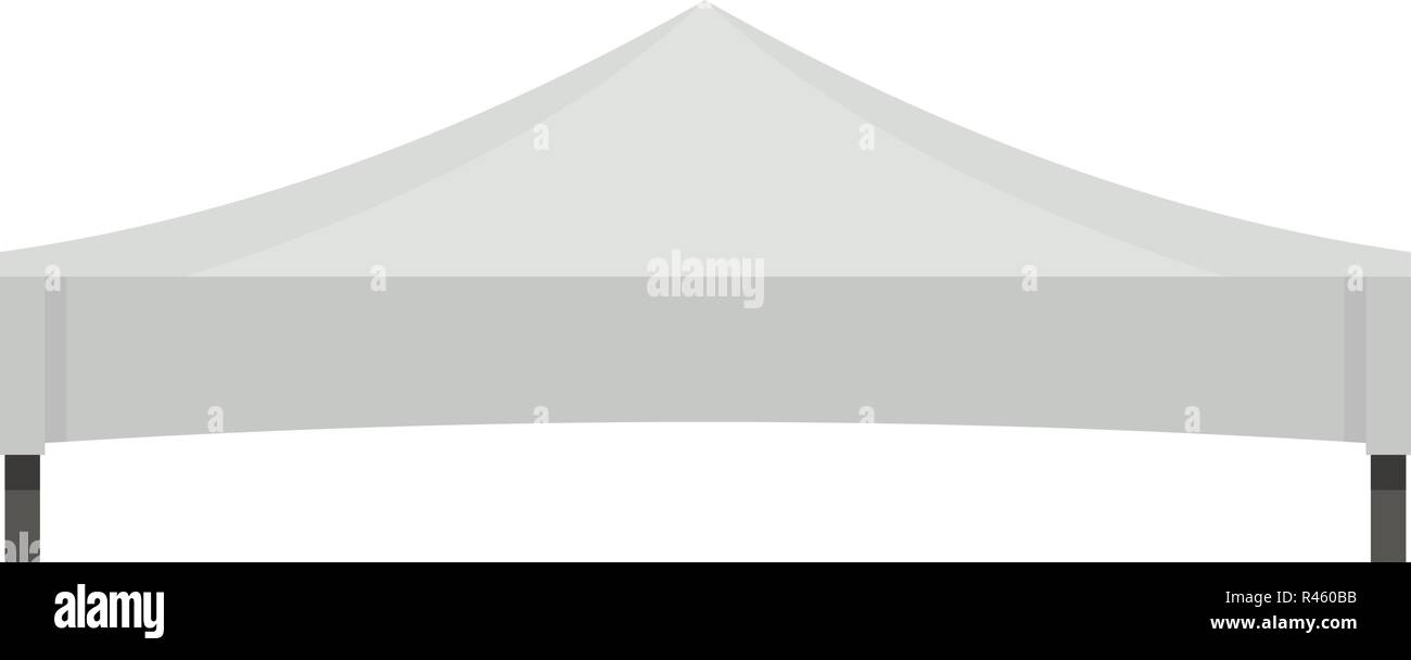 White tent icon. Flat illustration of white tent vector icon for web ...