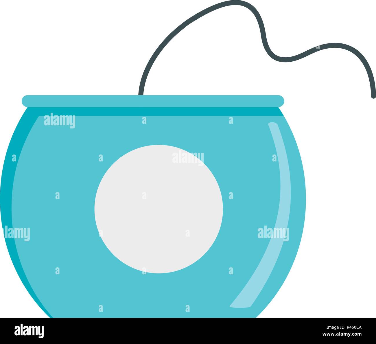 Open dental floss box icon. Flat illustration of open dental floss box ...
