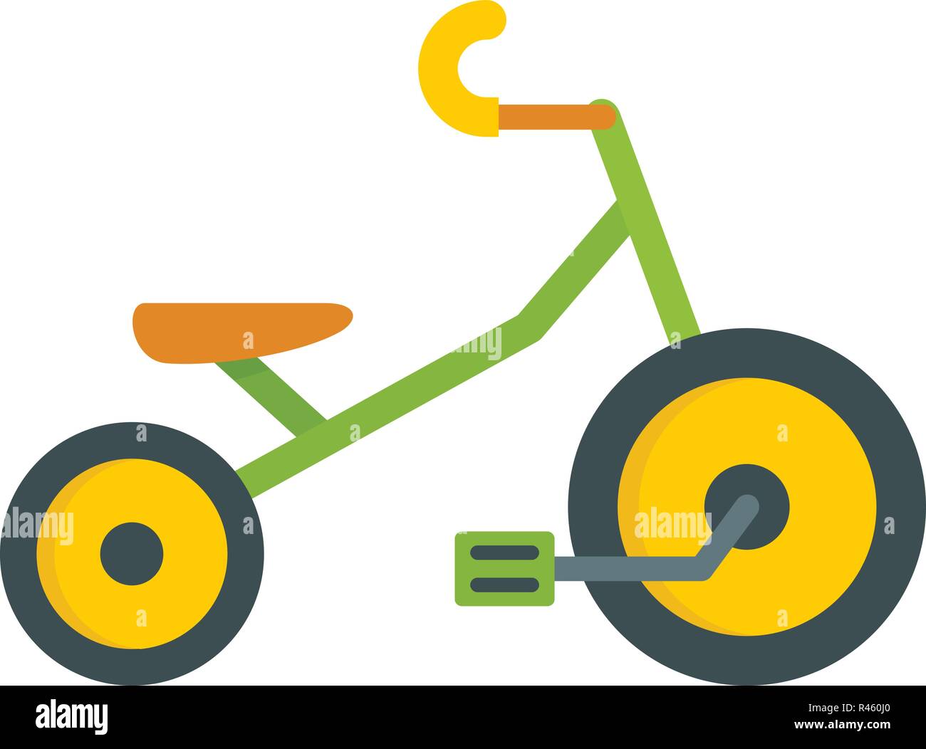 Children tricycle icon. Flat illustration of children tricycle vector ...