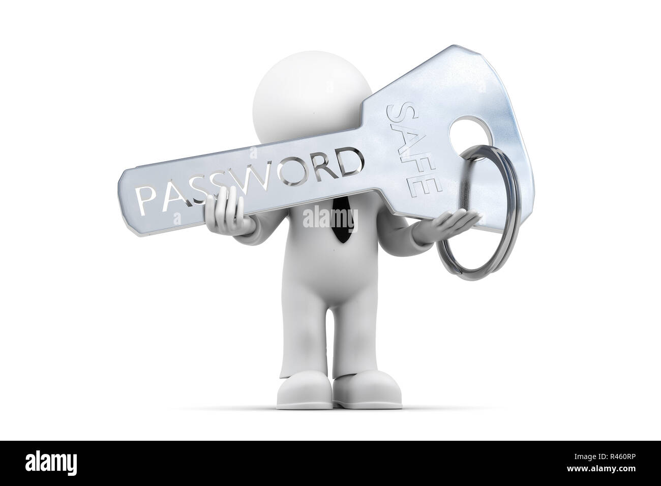 figure with password key Stock Photo - Alamy