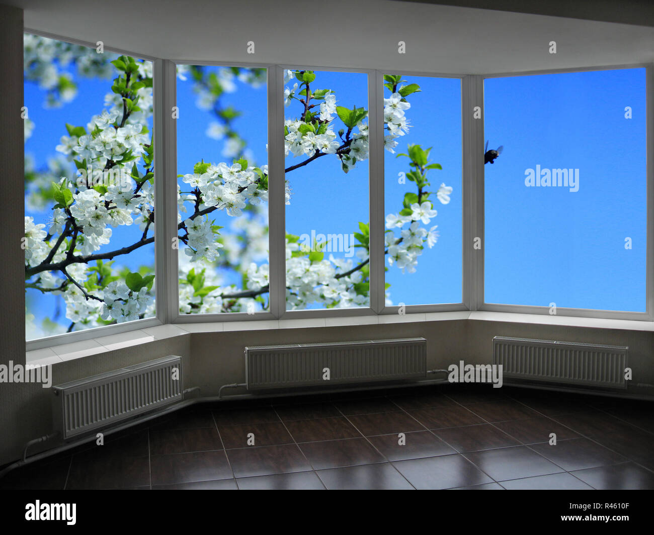 Garden room of house overlooking hi-res stock photography and images ...