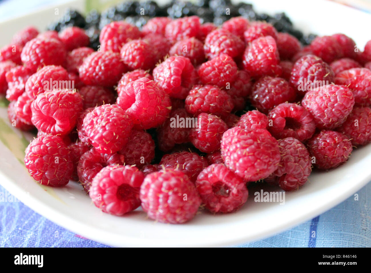 blackberry and raspberry Stock Photo - Alamy