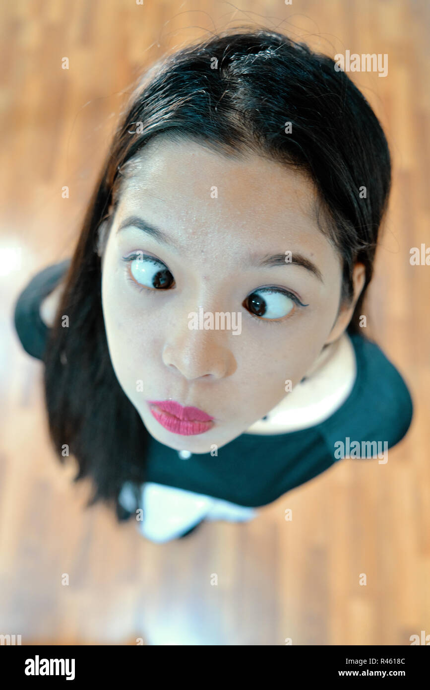 Teenager joking making face hi-res stock photography and images - Alamy