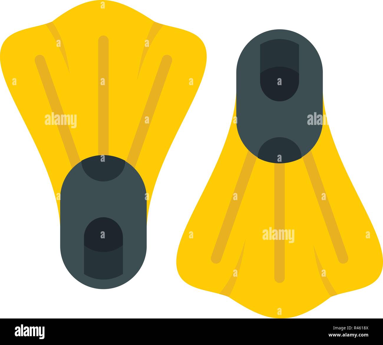 Flippers icon. Flat illustration of flippers vector icon for web ...