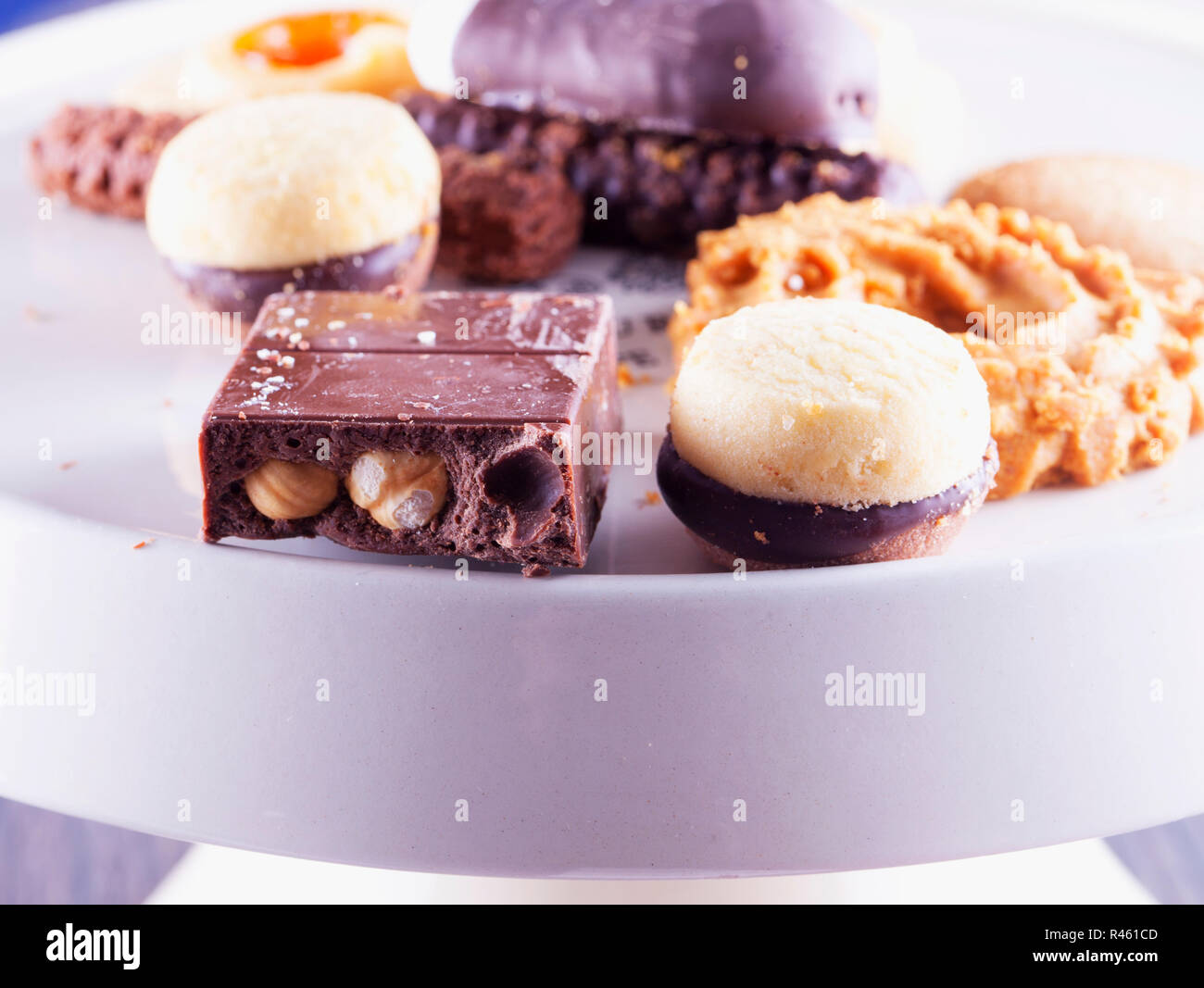 Chocolate and biscuits Stock Photo - Alamy