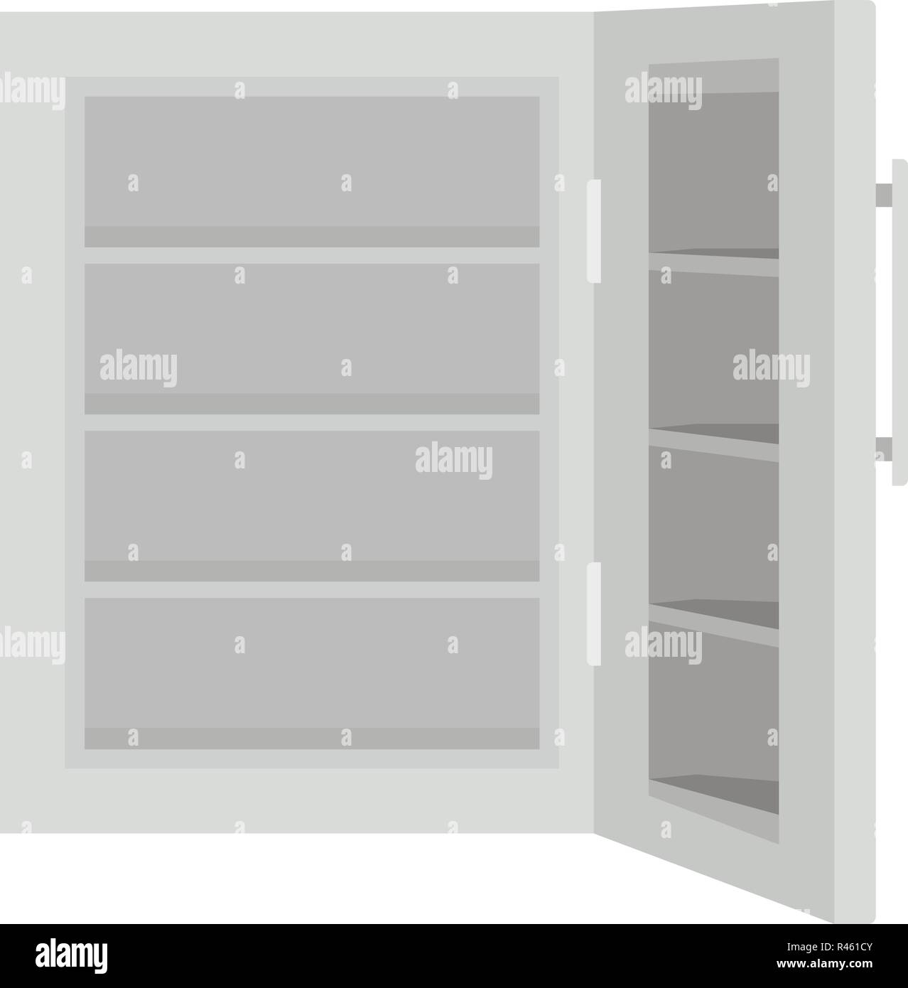 Glass door fridge icon. Flat illustration of glass door fridge vector ...
