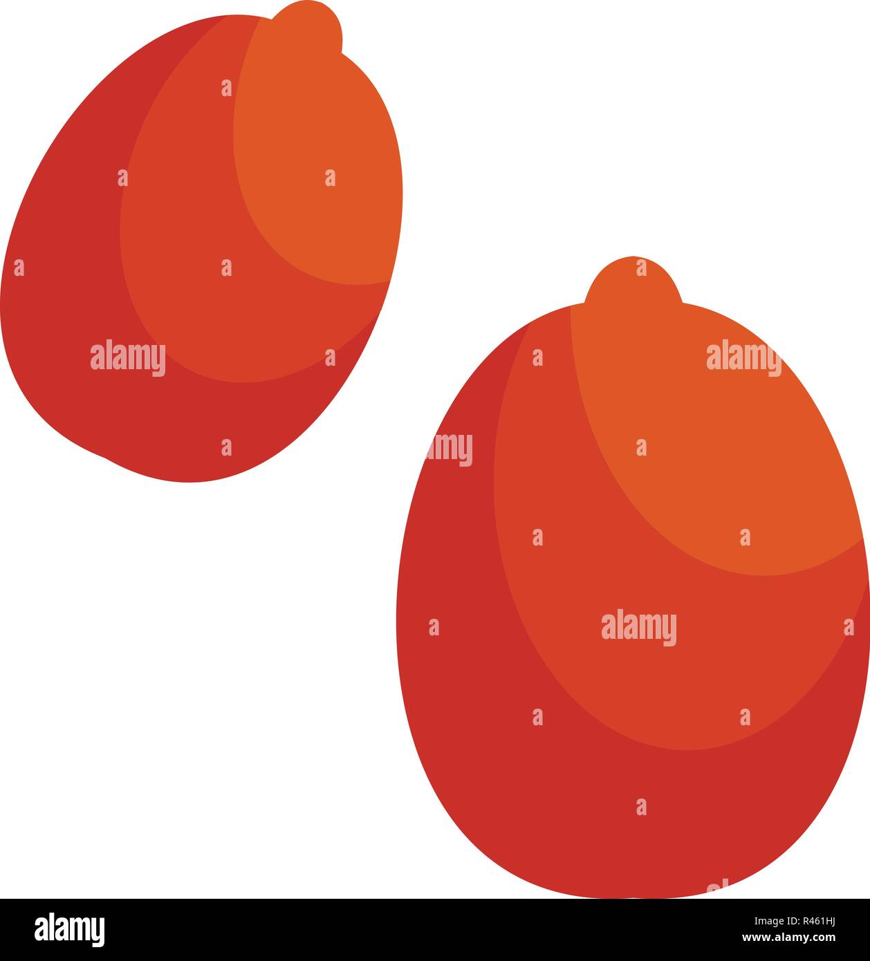 Double peanut icon. Flat illustration of double peanut vector icon for ...