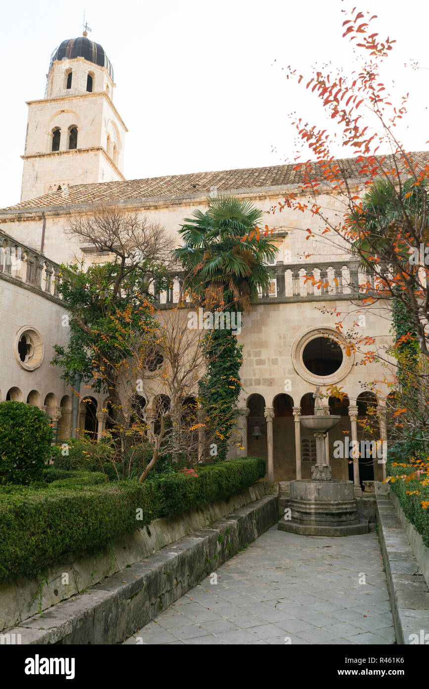 13th Century Franciscan Monastery, with a view of the bell tower, in ...