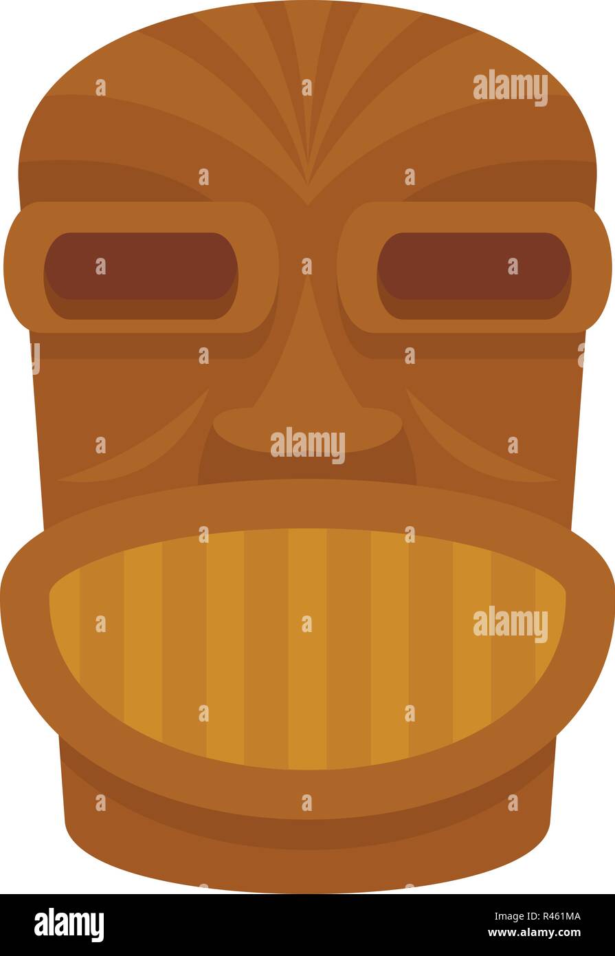 Hawaii wooden idol icon. Flat illustration of hawaii wooden idol vector ...