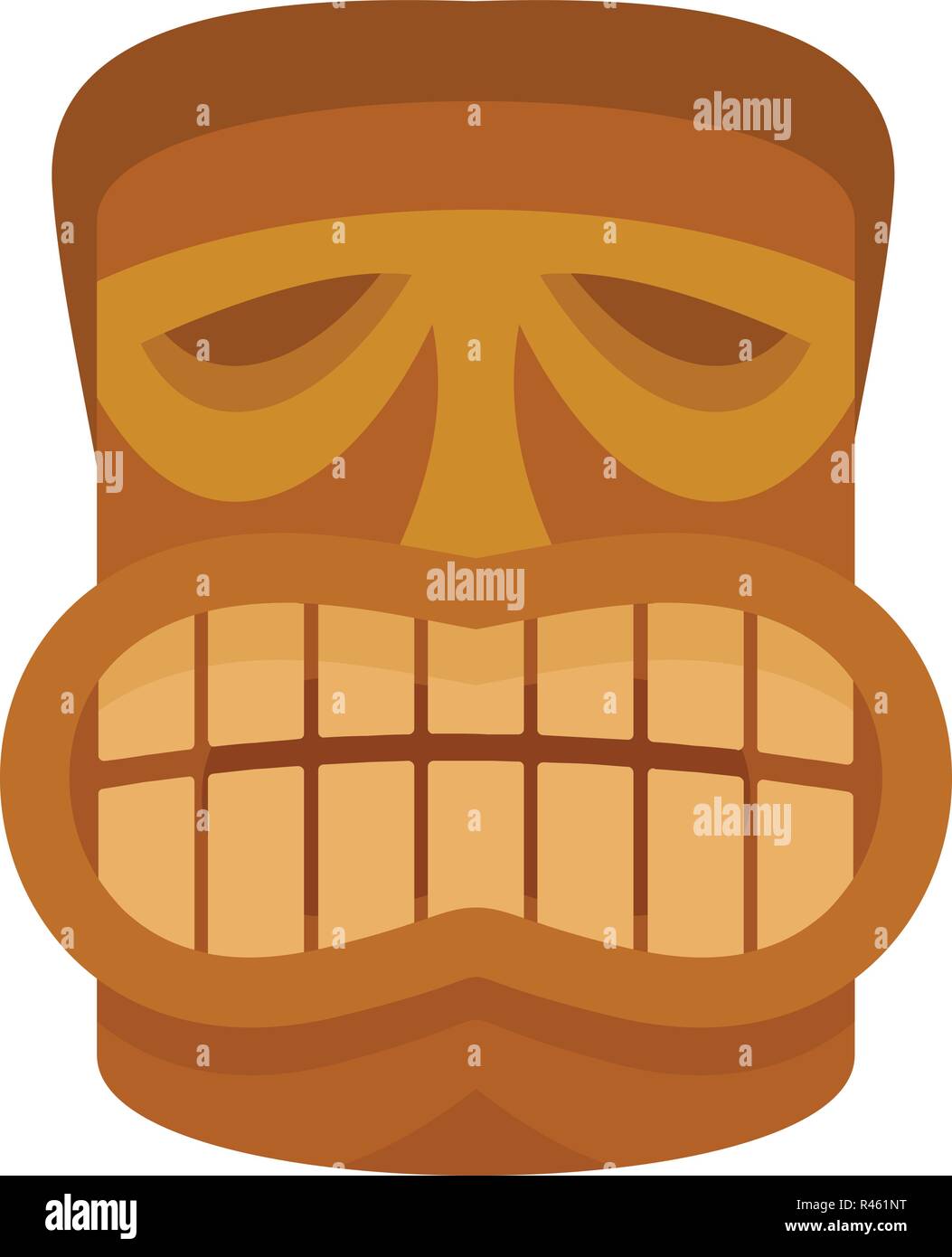 Smile tiki idol icon. Flat illustration of smile tiki idol vector icon ...