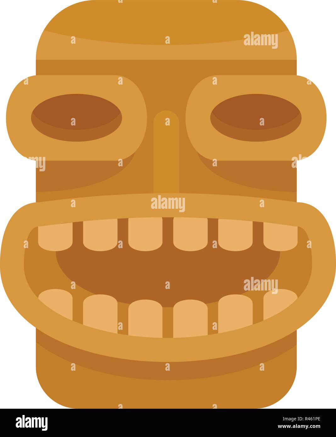 Tiki wood icon. Flat illustration of tiki wood vector icon for web ...