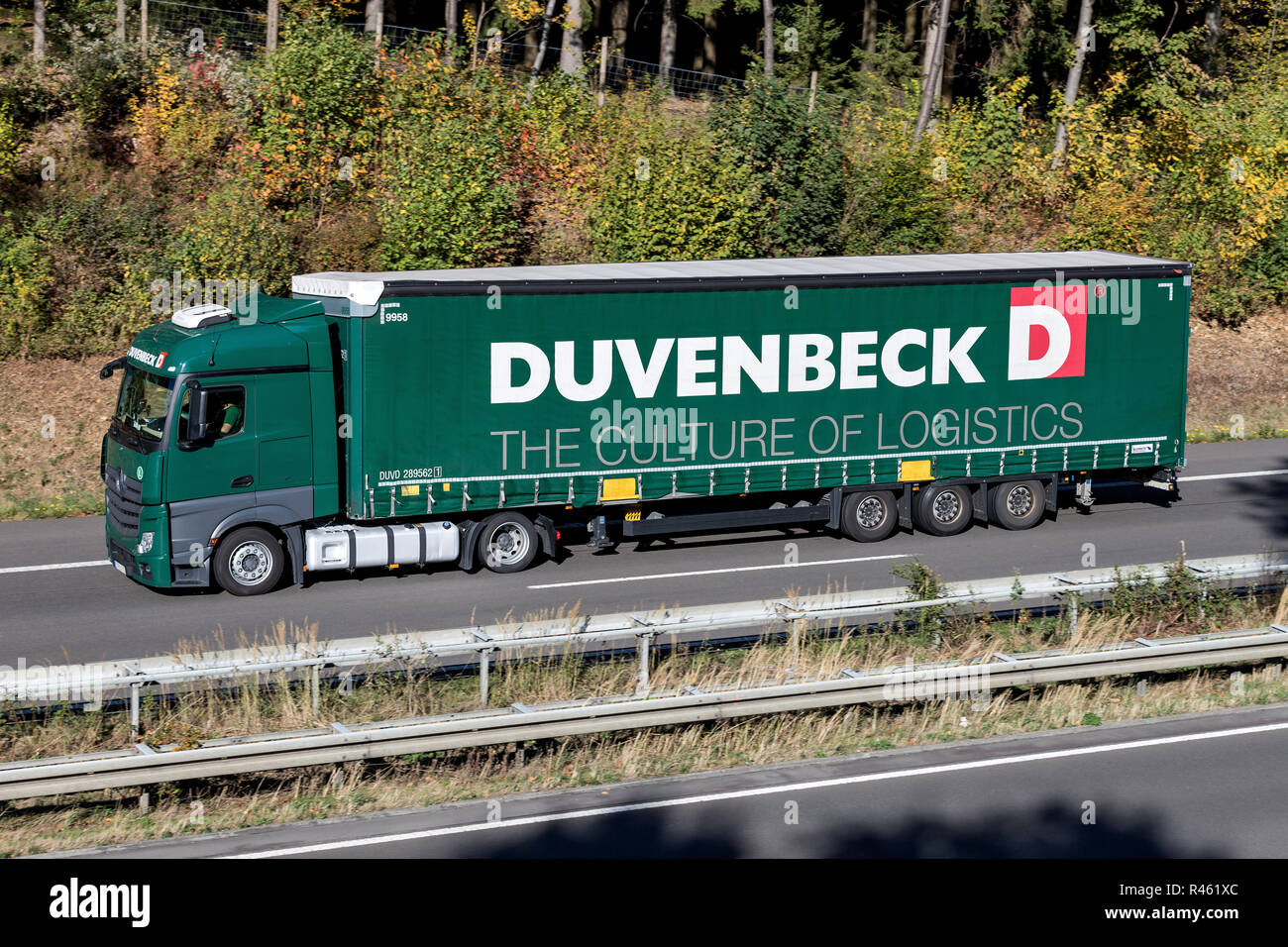 Duvenbeck truck on motorway. Duvenbeck Group is an internationally ...