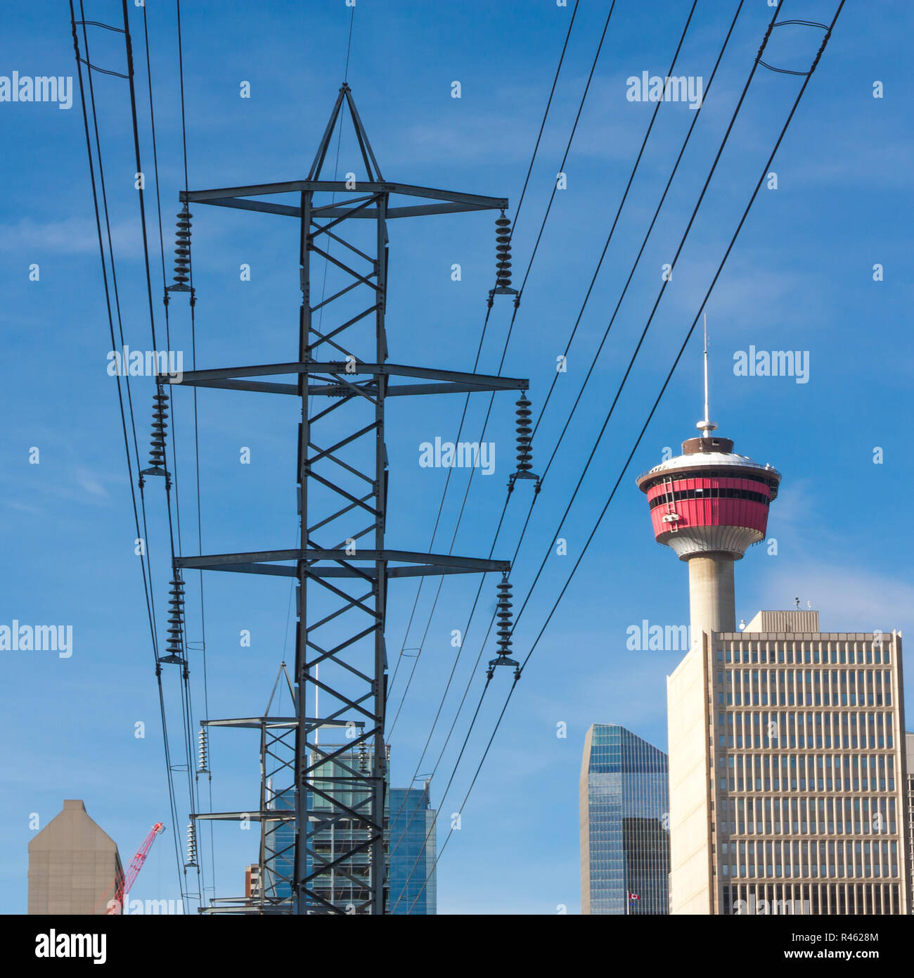 Calgary Electricity Cityscape Stock Photo - Alamy