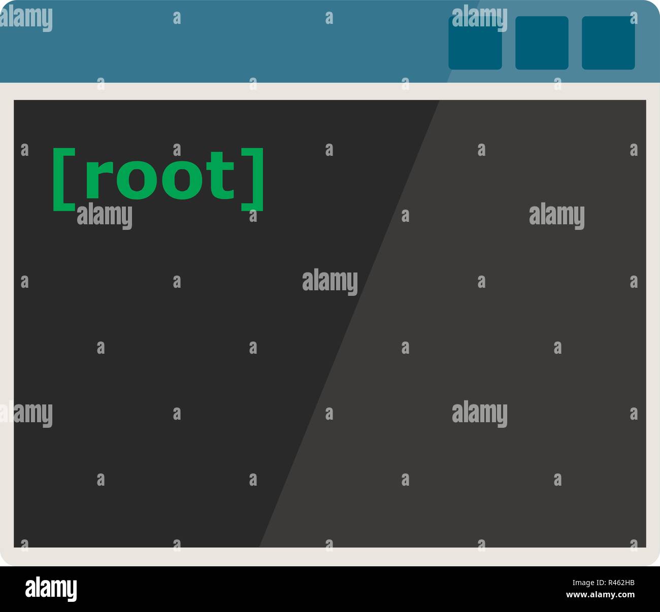 Root window icon. Flat illustration of root window vector icon for web ...