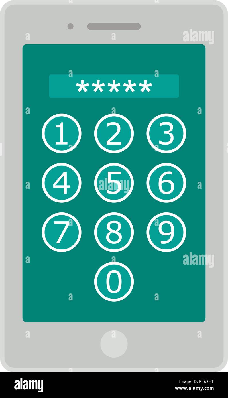 Device lock code icon. Flat illustration of device lock code vector ...