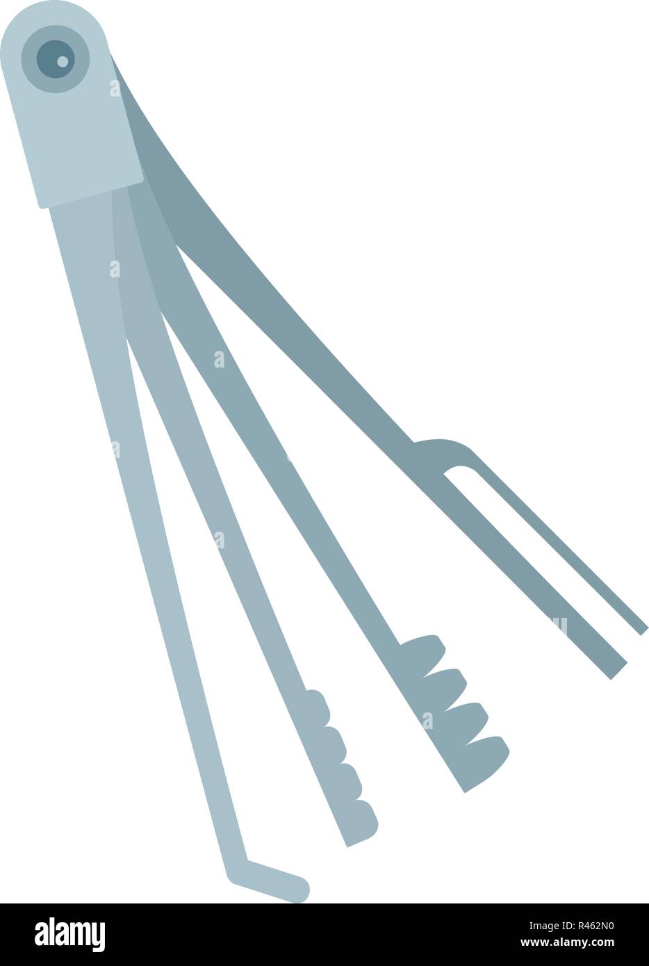 Skeleton key icon. Flat illustration of skeleton key vector icon for ...