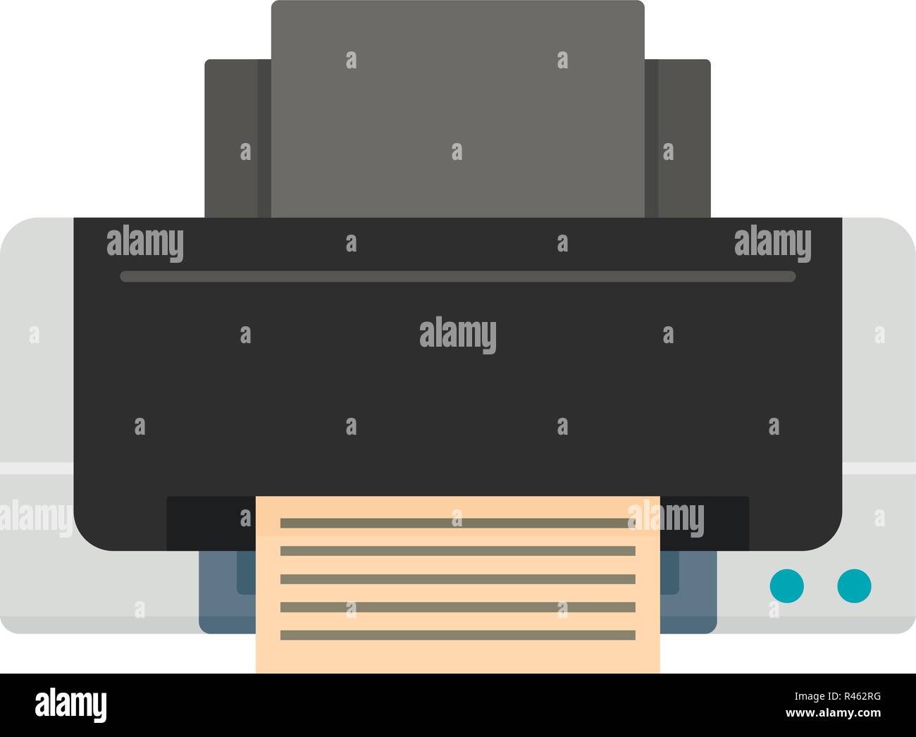 Inkjet printer icon. Flat illustration of inkjet printer vector icon ...
