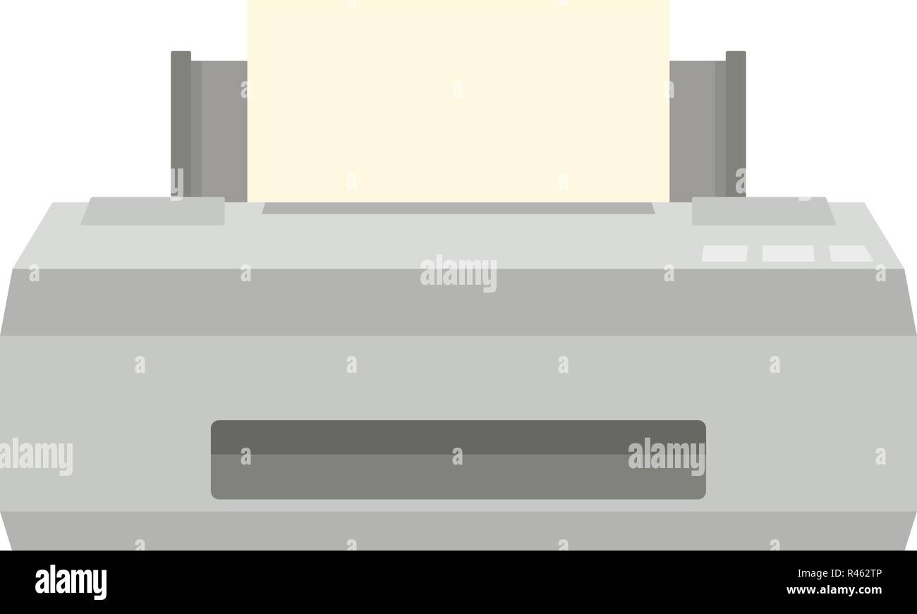 Old printer icon. Flat illustration of old printer vector icon for web ...