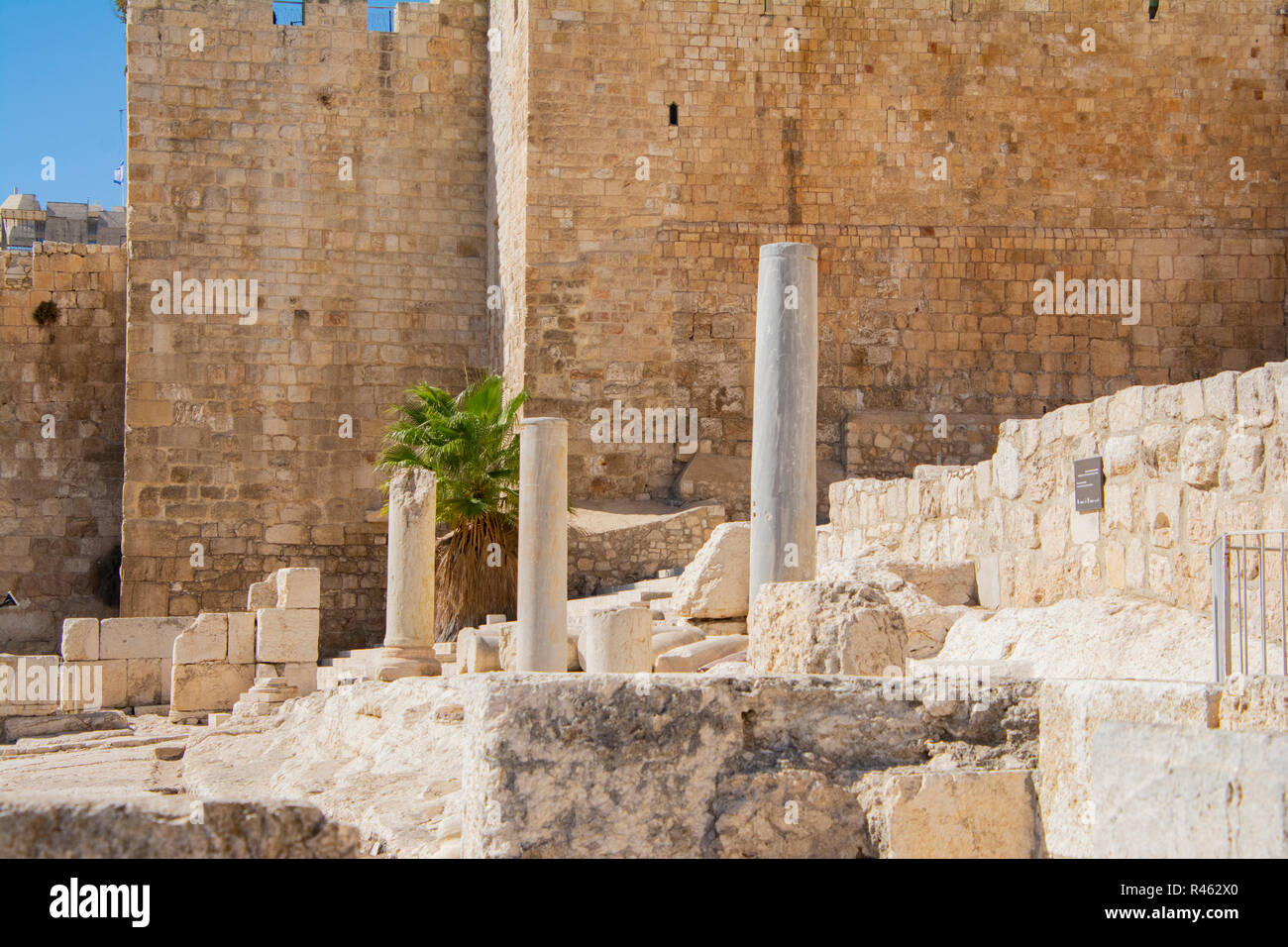 Ancient ruins and the Temple Mount Stock Photo - Alamy