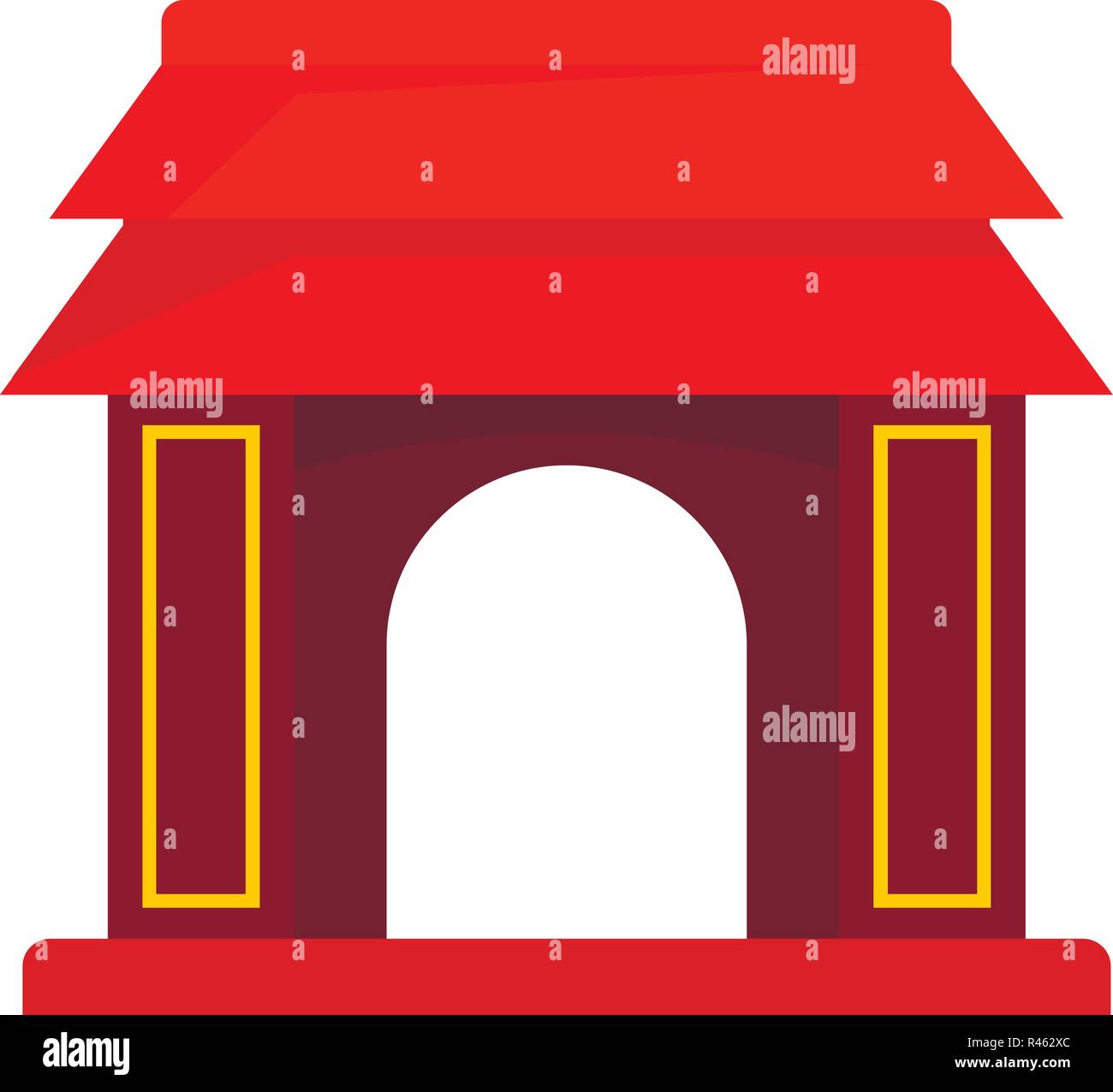 Entrance gate gateway village Stock Vector Images - Alamy
