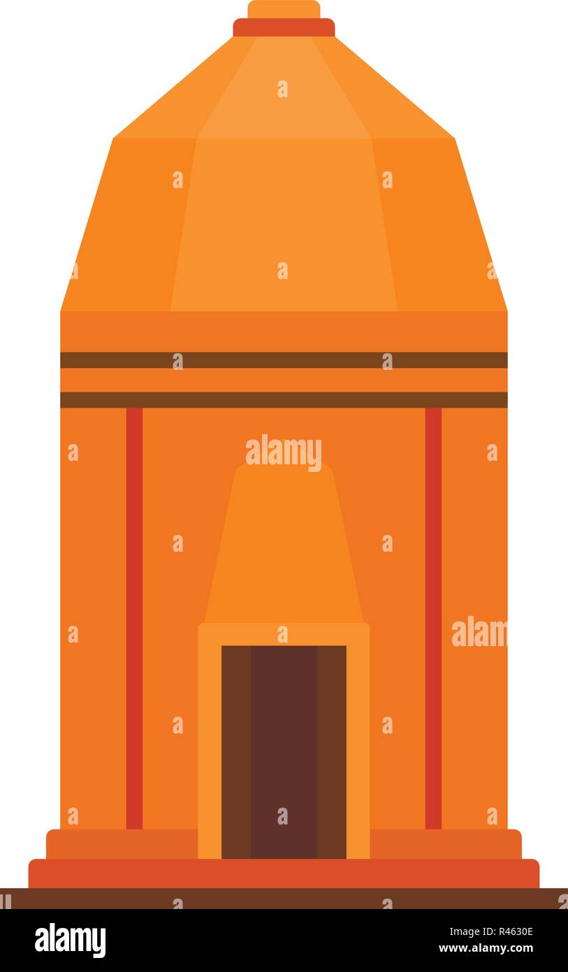 Asian temple icon. Flat illustration of asian temple vector icon for ...