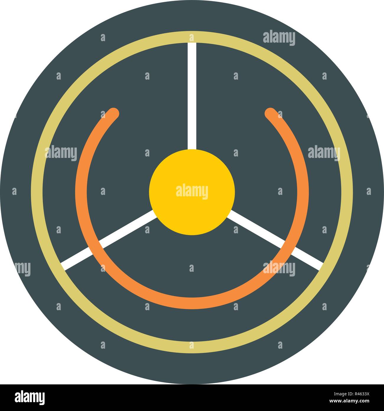 Futuristic aim target icon. Flat illustration of futuristic aim target ...