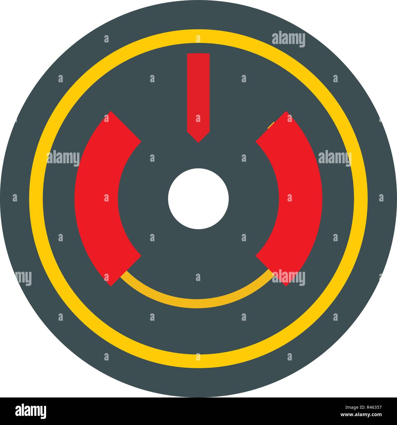 Digital gun aim icon. Flat illustration of digital gun aim vector icon ...
