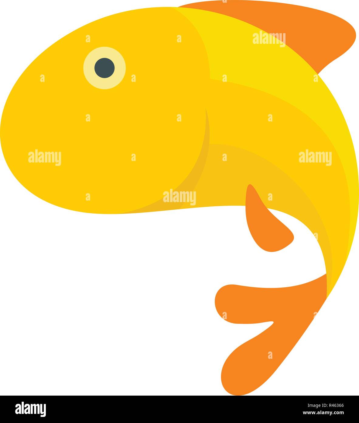 Gold fish icon. Flat illustration of gold fish vector icon for web ...