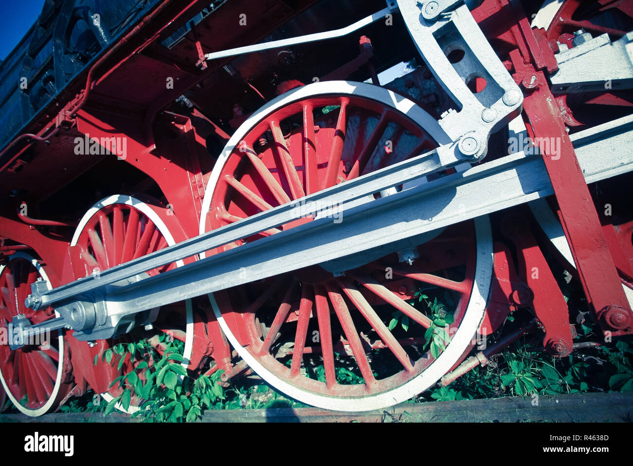 Steam locomotive detail Stock Photo - Alamy